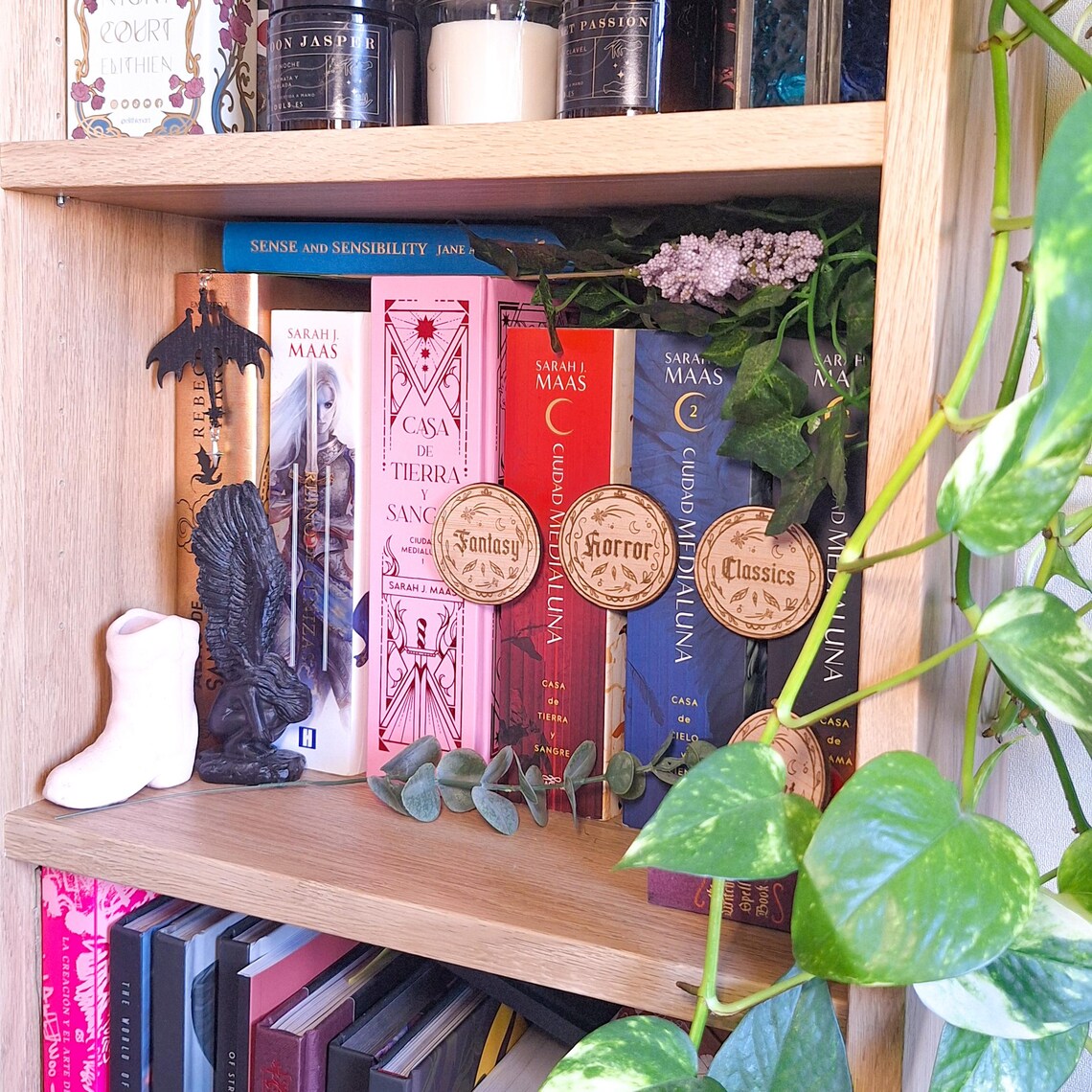 Minimalist Bookshelf Divider Sign: Book Lover Library Decor. Books ...