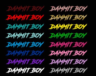 Dammit Boy Decal - Etsy