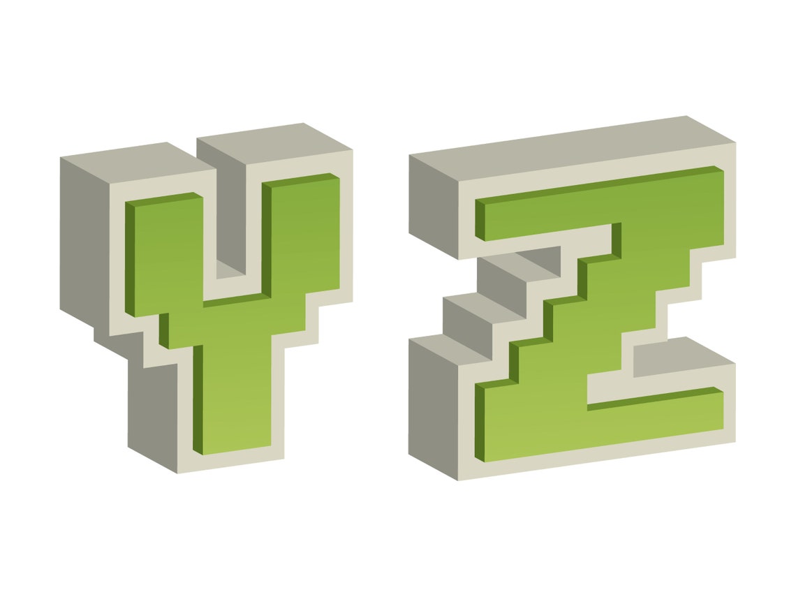 Arcade Alphabet Clipart, Pixel Alphabet Vector Png Eps Ai, Arcade Pixel ...