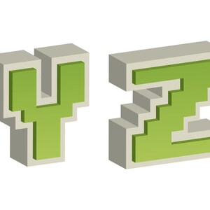 Arcade Alphabet Clipart, Pixel Alphabet Vector Png Eps Ai, Arcade Pixel ...