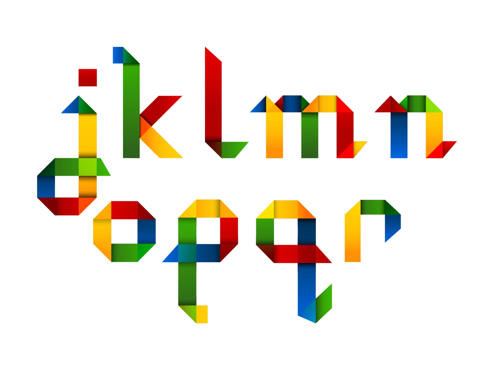 Origami Paper Alphabet Clipart, Folding Paper Alphabet Vector Png Eps ...