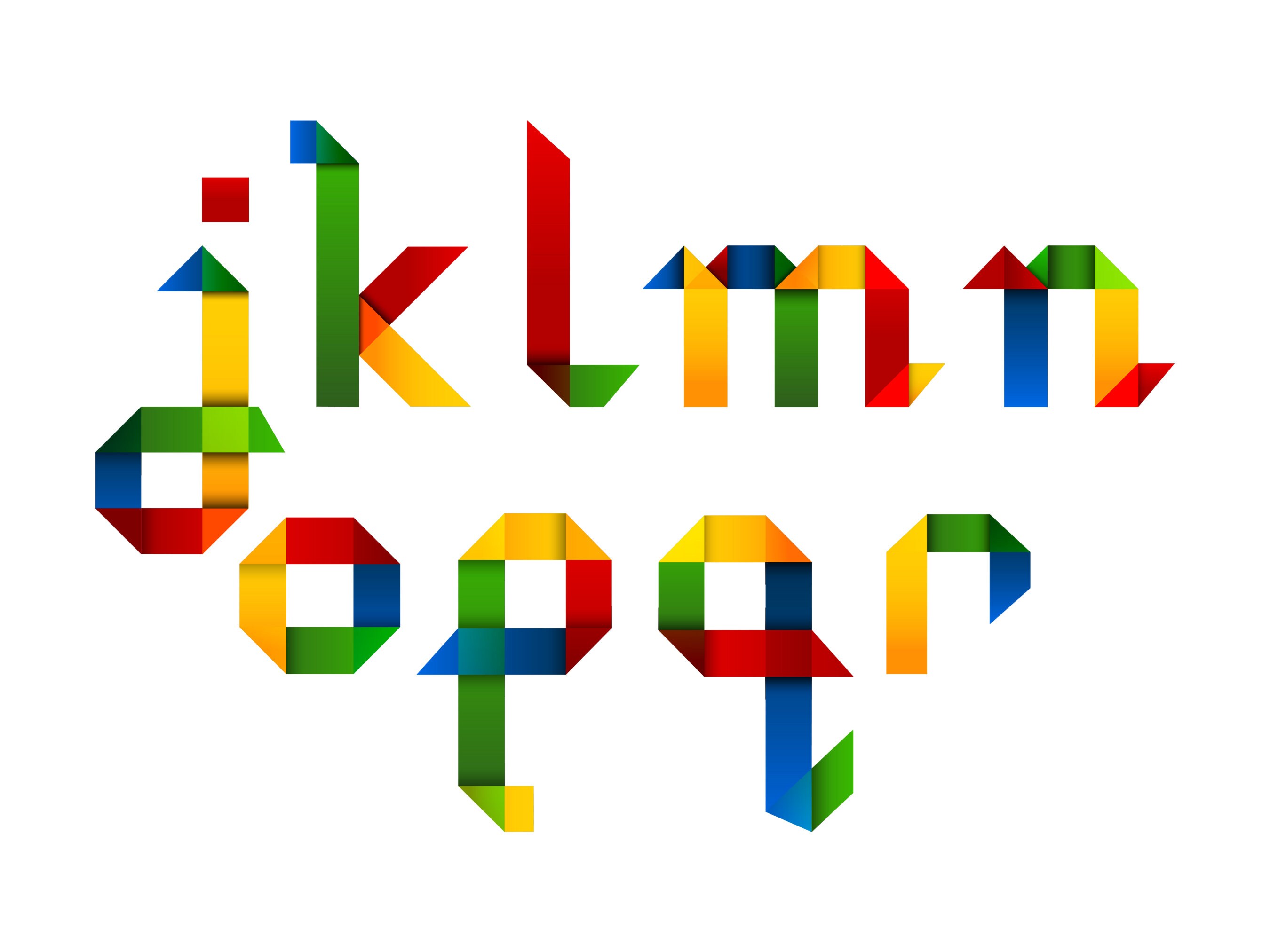 Origami Paper Alphabet Clipart, Folding Paper Alphabet Vector Png Eps ...