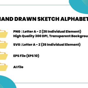 Hand Drawn Sketch Alphabet Clipart, Sketch Alphabet Vector Png Svg Eps ...