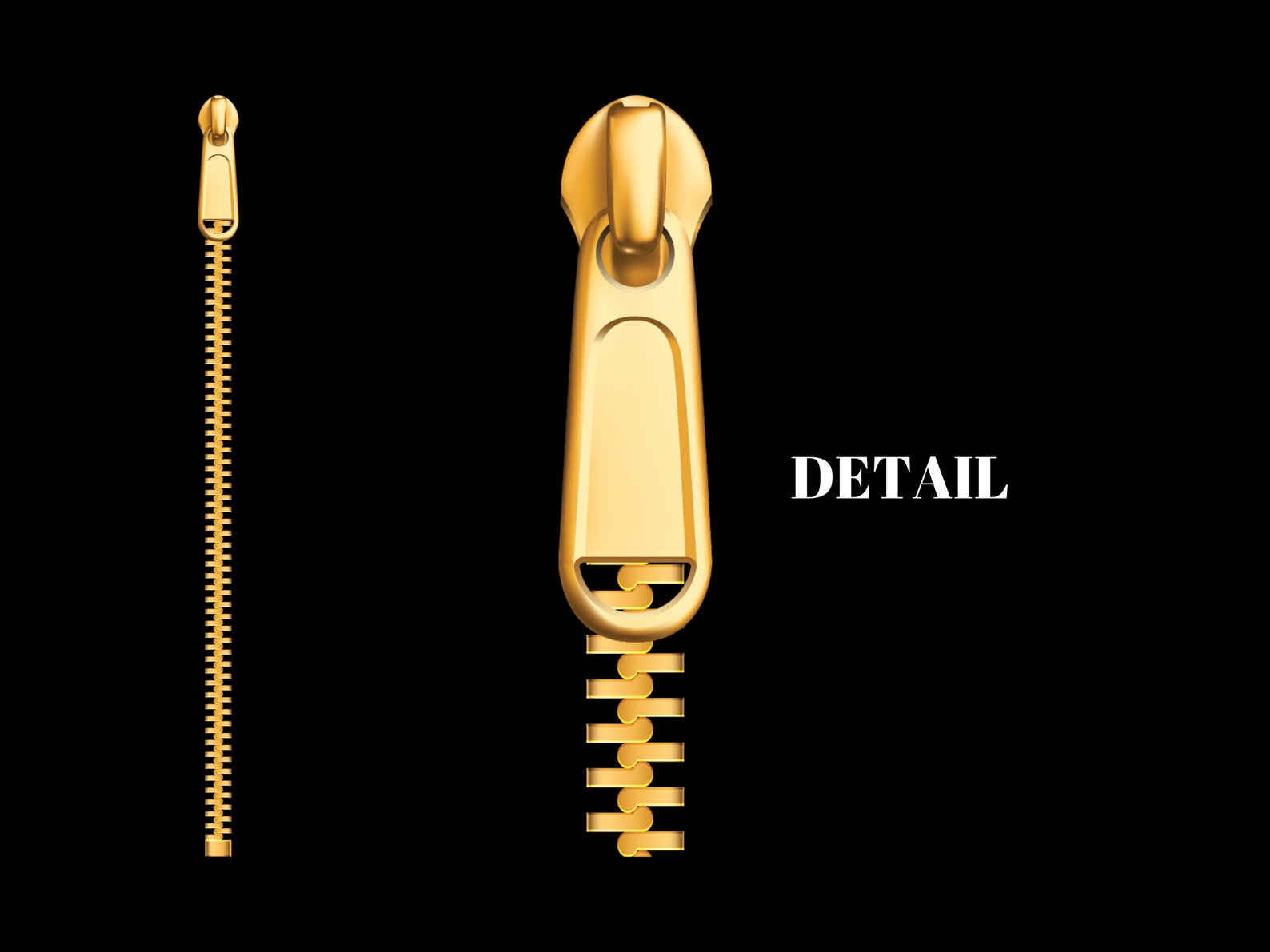 Zipper Clipart, Metal Zipper Vector Png Svg Eps Ai, Gold Zipper Cut ...