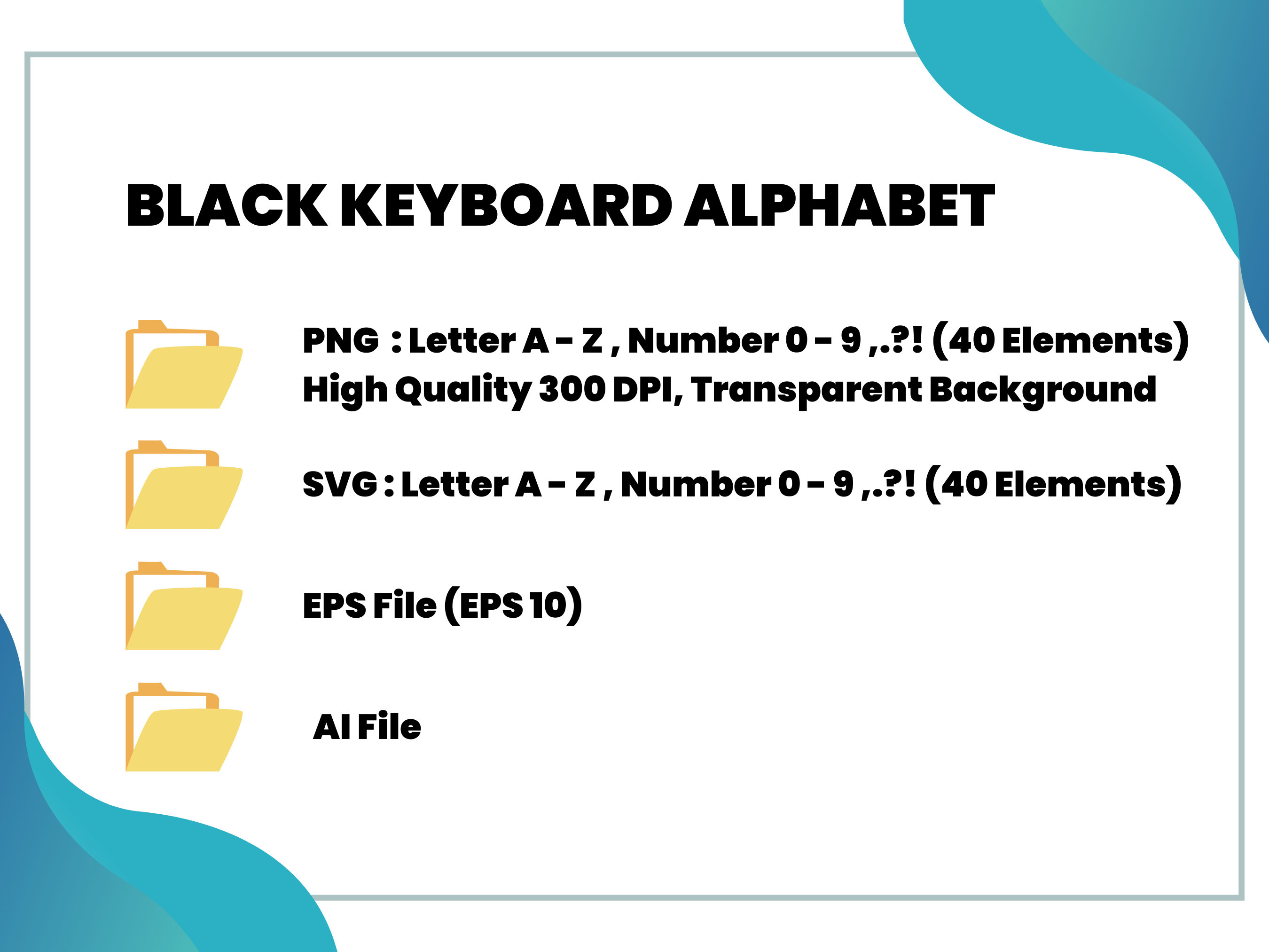 Black Keyboard Alphabet, Keycaps Alphabet Vector Png Svg Eps Ai, Key ...