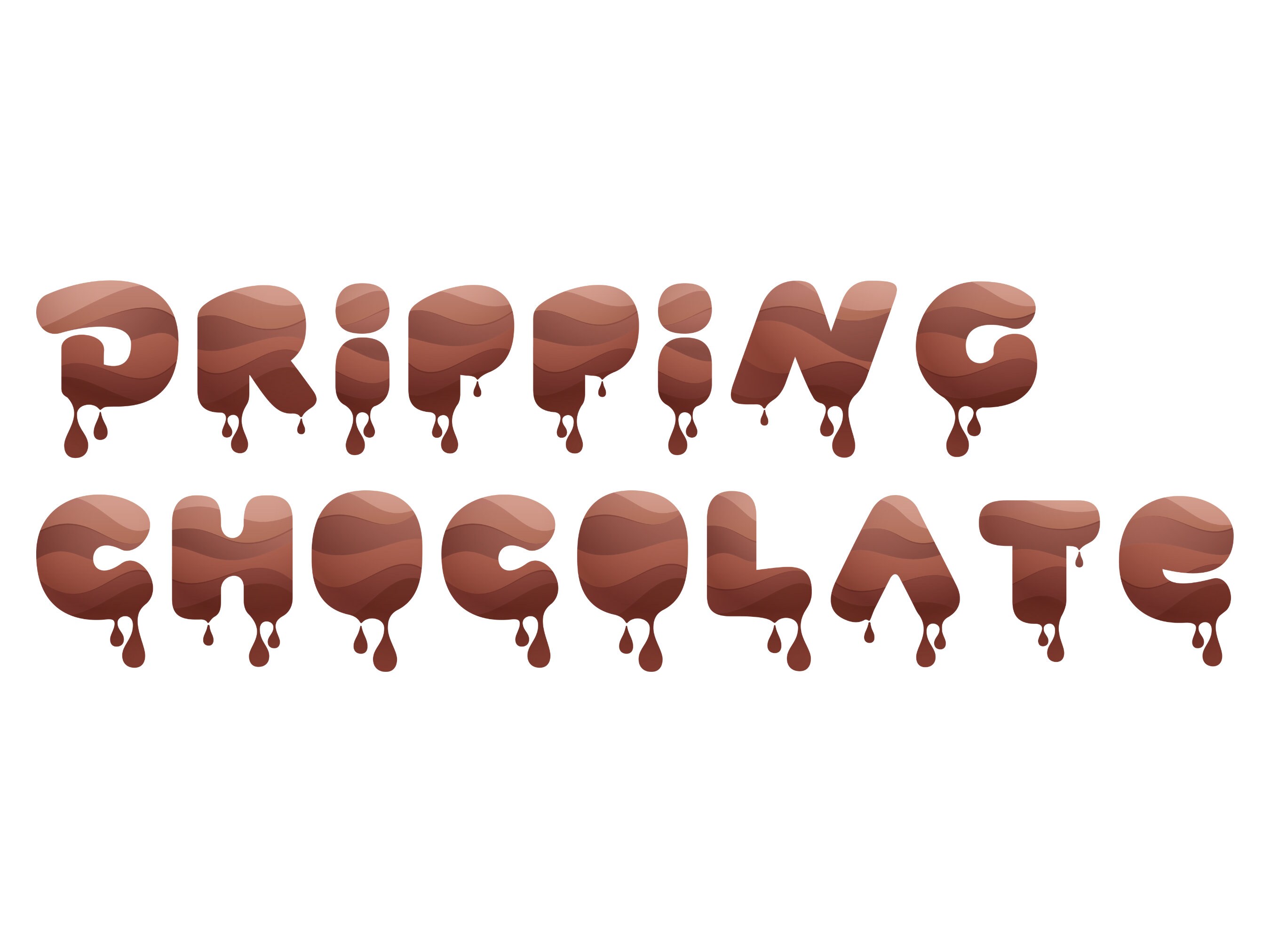 Dripping Chocolate Alphabet Clipart, Chocolate Alphabet Vector Png Svg ...