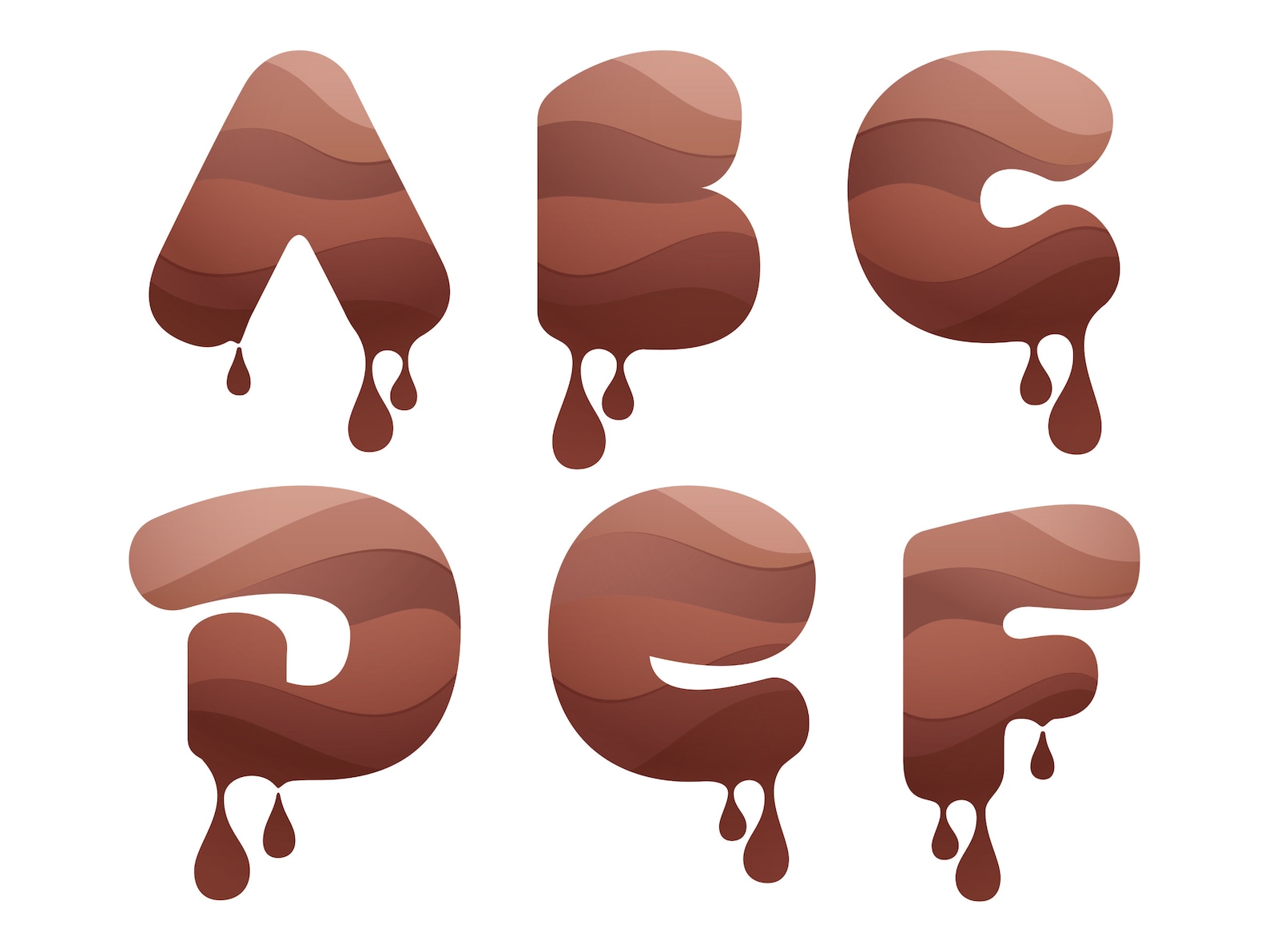 Dripping Chocolate Alphabet Clipart, Chocolate Alphabet Vector Png Svg ...