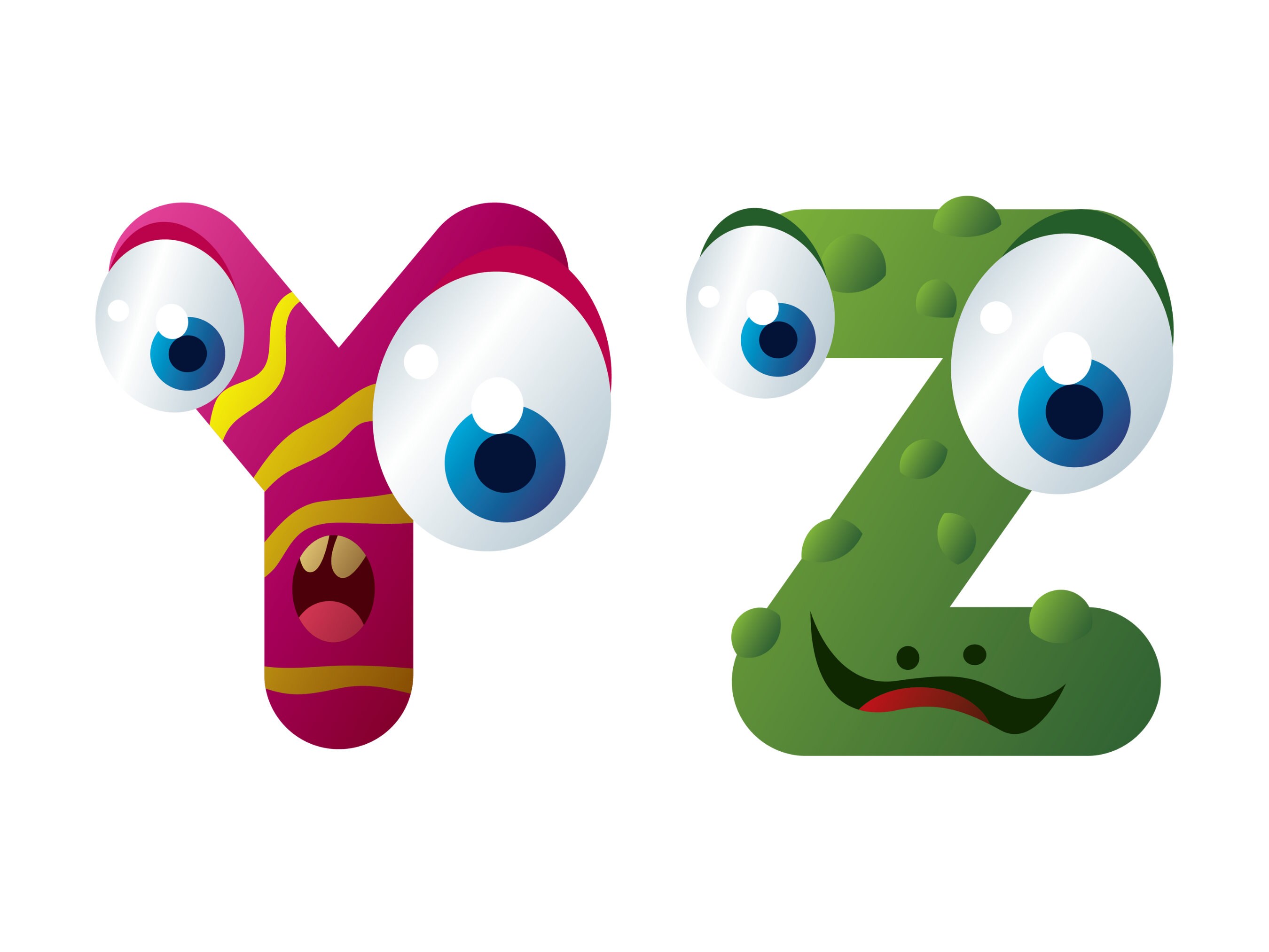 Funny Monster Alphabet Clipart, Cute Monster Alphabet Vector Png Svg ...