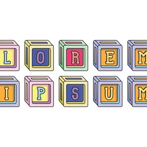 Colorful Baby Blocks Alphabet Clipart, Toy Blocks Alphabet Vector Png ...