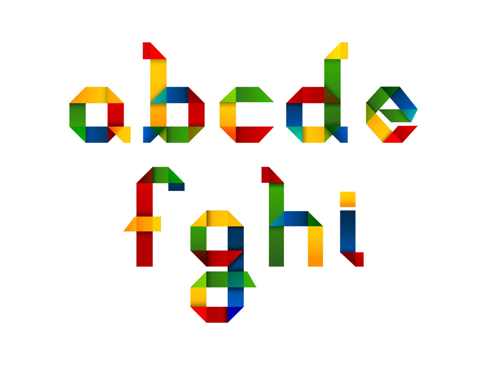 Origami Paper Alphabet Clipart, Folding Paper Alphabet Vector Png Eps ...