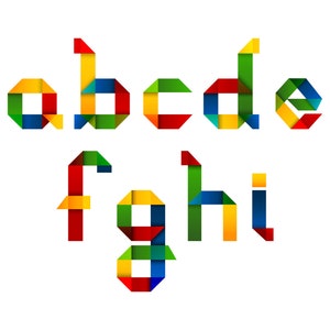 Origami Paper Alphabet Clipart, Folding Paper Alphabet Vector Png Eps ...