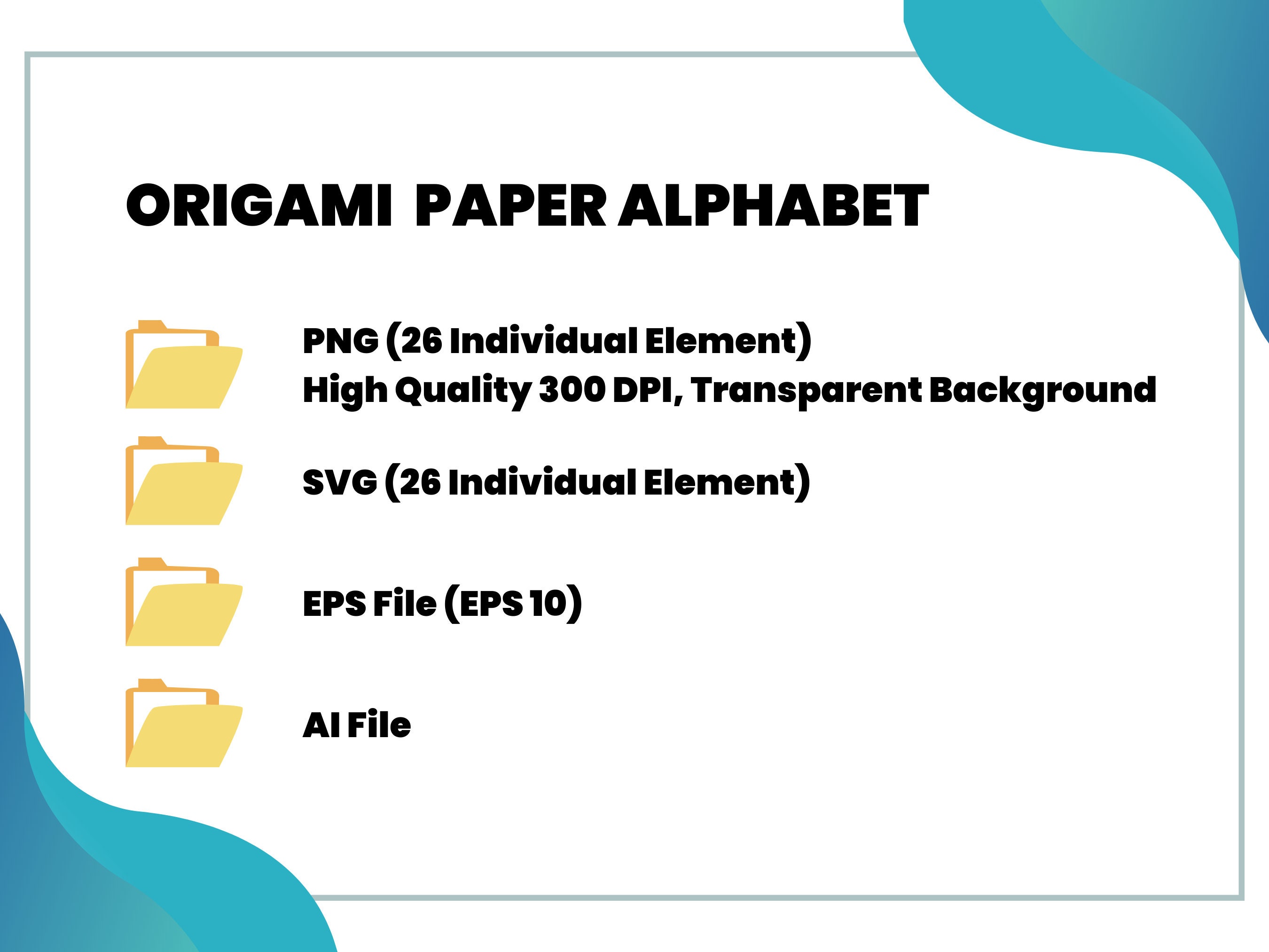 Origami Paper Alphabet Clipart, Folding Paper Alphabet Vector Png Svg ...