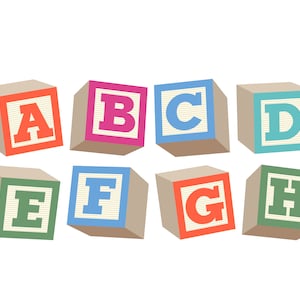 Baby Blocks Alphabet Clipart, Toy Blocks Alphabet Vector Png Svg Eps Ai ...