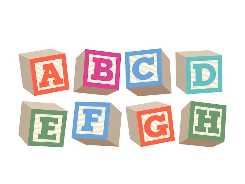 Baby Blocks Alphabet Clipart, Toy Blocks Alphabet Vector Png Svg Eps Ai ...