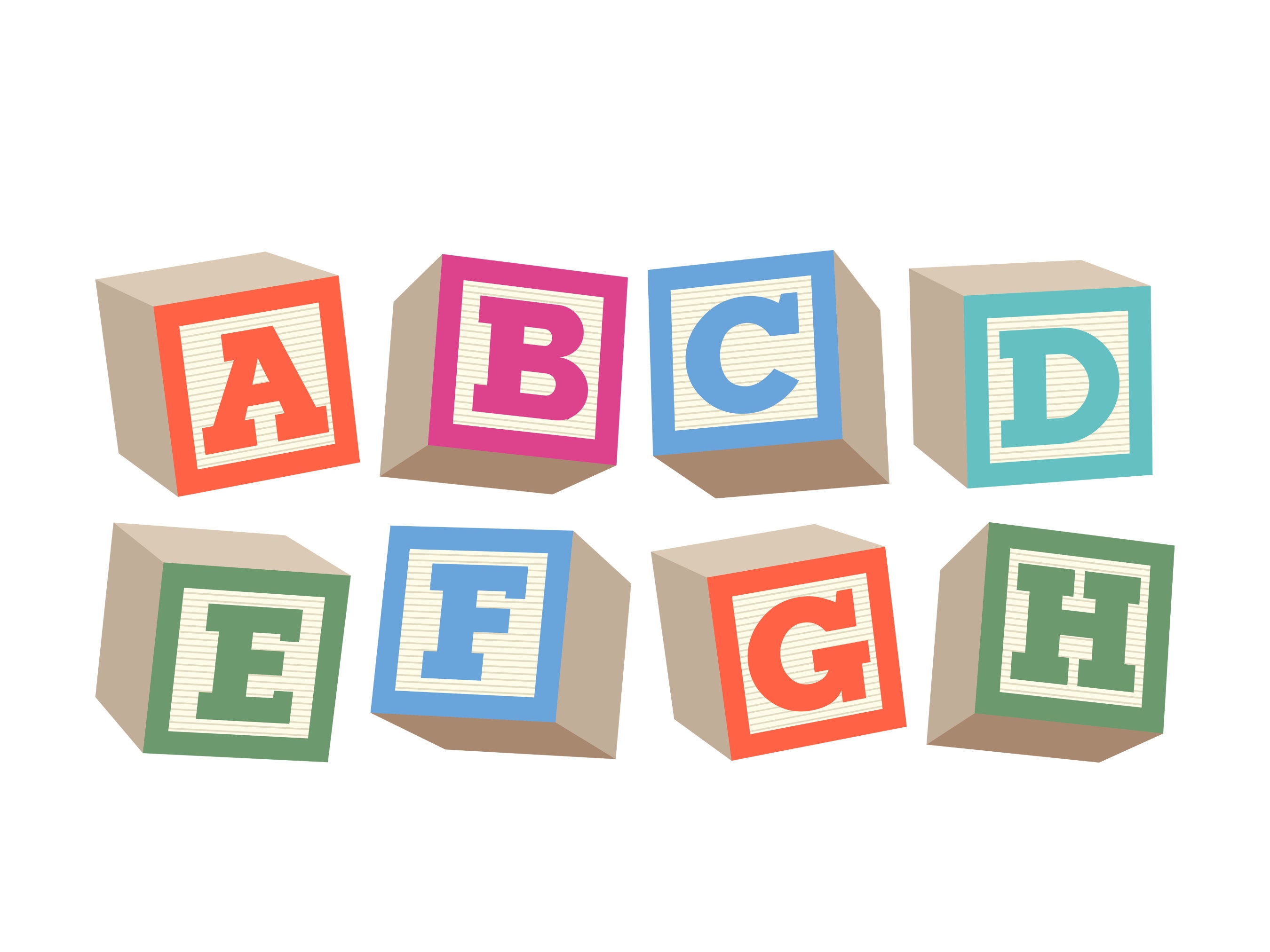 Baby Blocks Alphabet Clipart, Toy Blocks Alphabet Vector Png Svg Eps Ai ...