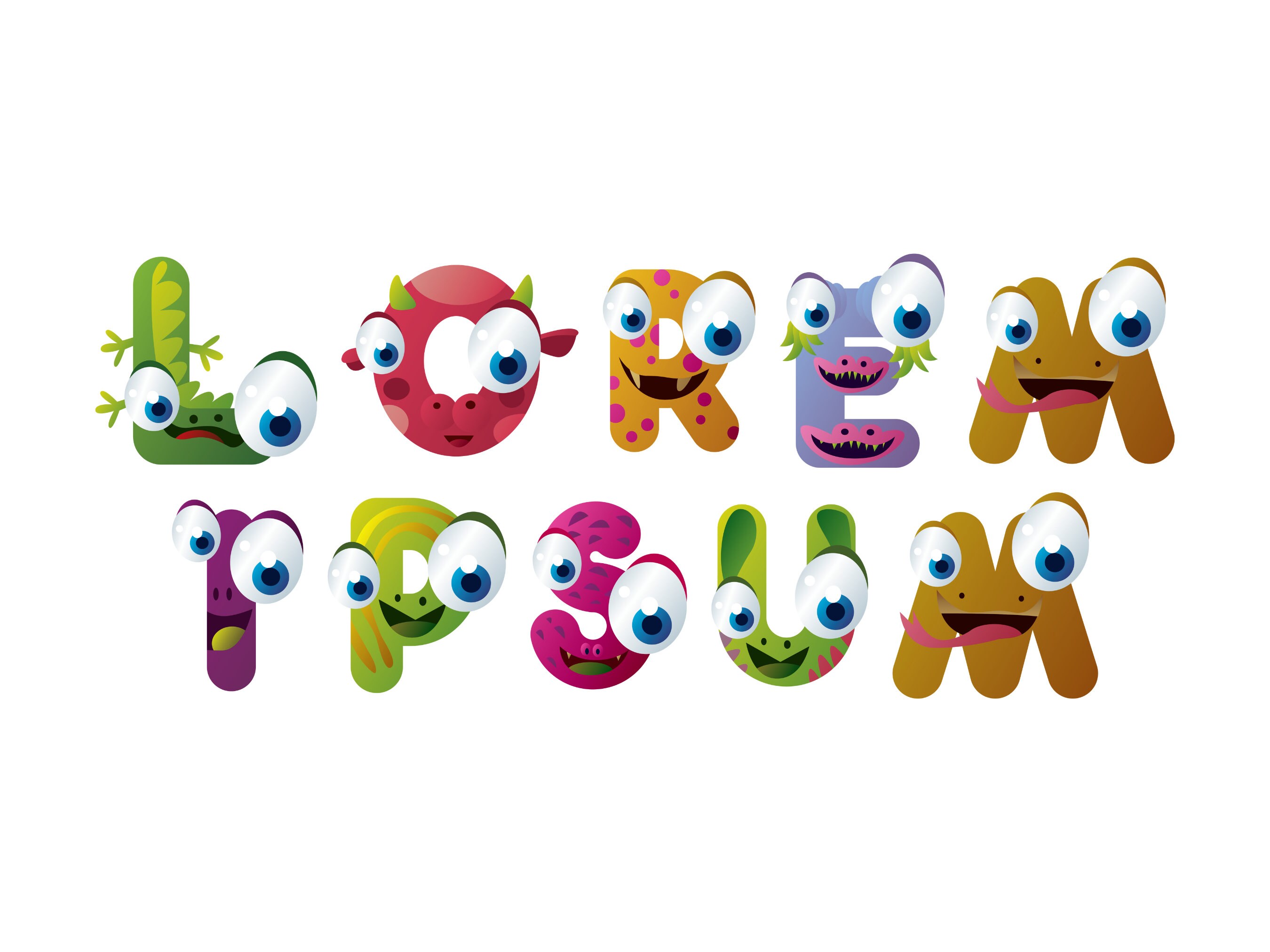 Funny Monster Alphabet Clipart, Cute Monster Alphabet Vector Png Svg ...