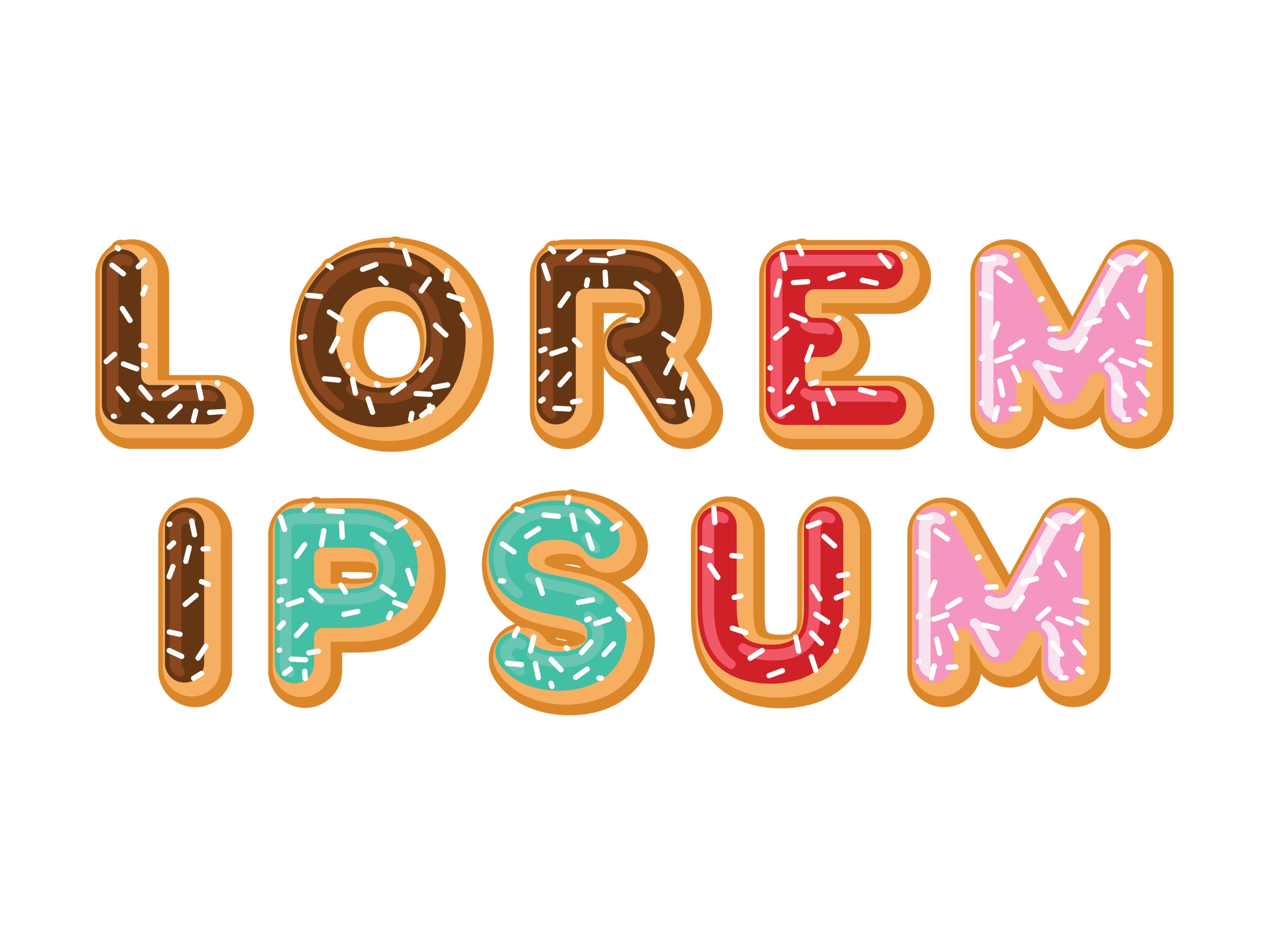 Donut Alphabet Clipart, Cookies Alphabet Vector Png Svg Eps Ai, Bakery ...