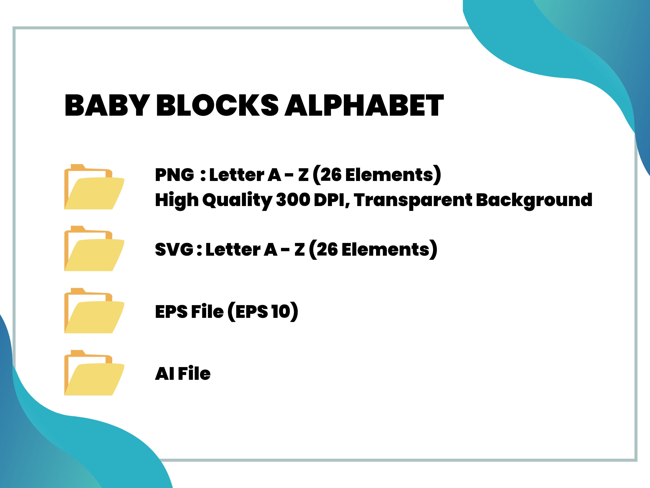 Baby Blocks Alphabet Clipart, Toy Blocks Alphabet Vector Png Svg Eps Ai ...