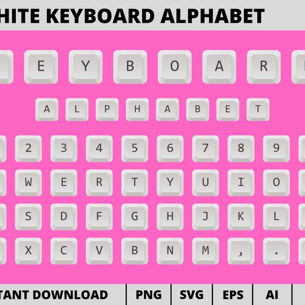 Alphabet for Keyboard Svg - Etsy