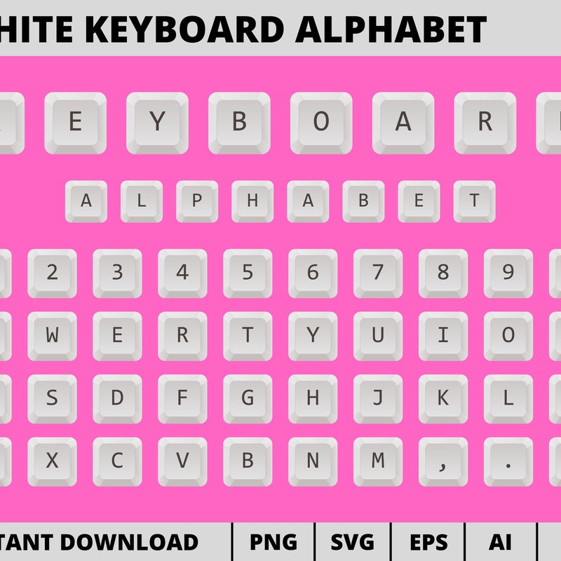 Keyboard Letters Stickers - Etsy