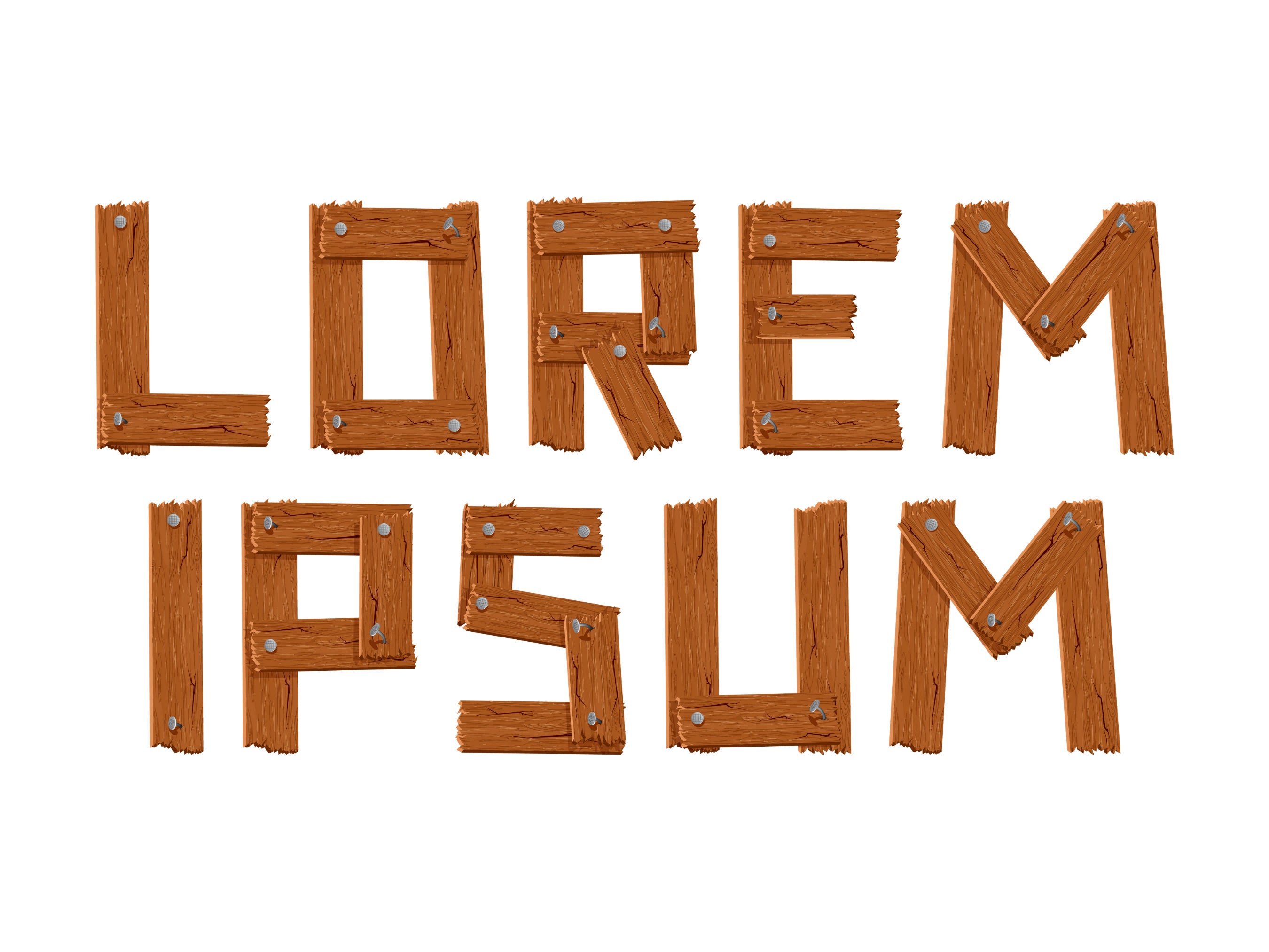 Wood Board Alphabet Clipart, Wood Alphabet Vector Png Svg Eps Ai, Wood ...