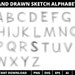 Hand Drawn Sketch Alphabet Clipart Sketch Alphabet Vector Png - Etsy