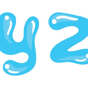 Water Alphabet Clipart, Water Splash Alphabet Vector Png Svg Eps Ai ...