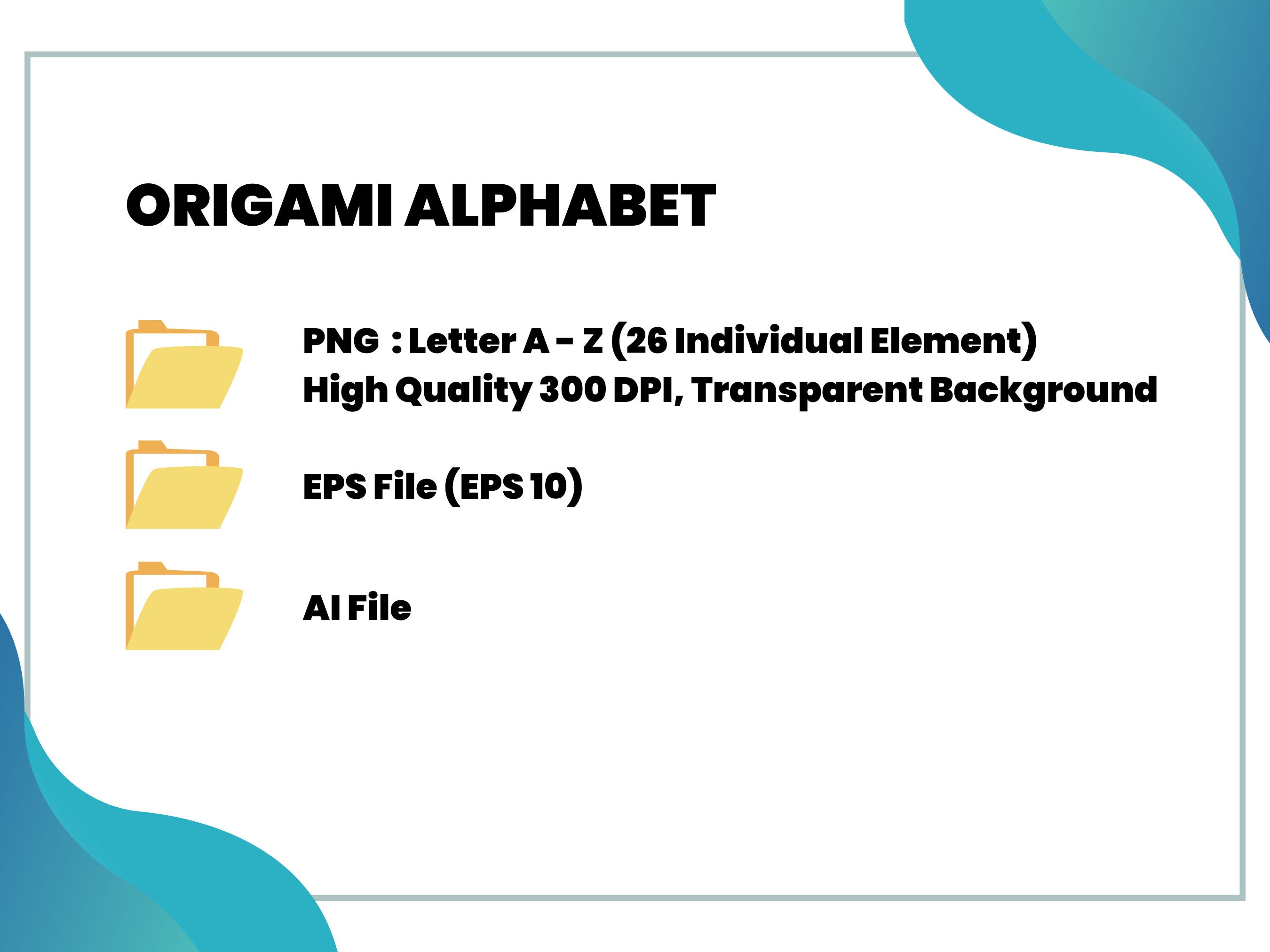 Origami Paper Alphabet Clipart, Folding Paper Alphabet Vector Png Eps ...