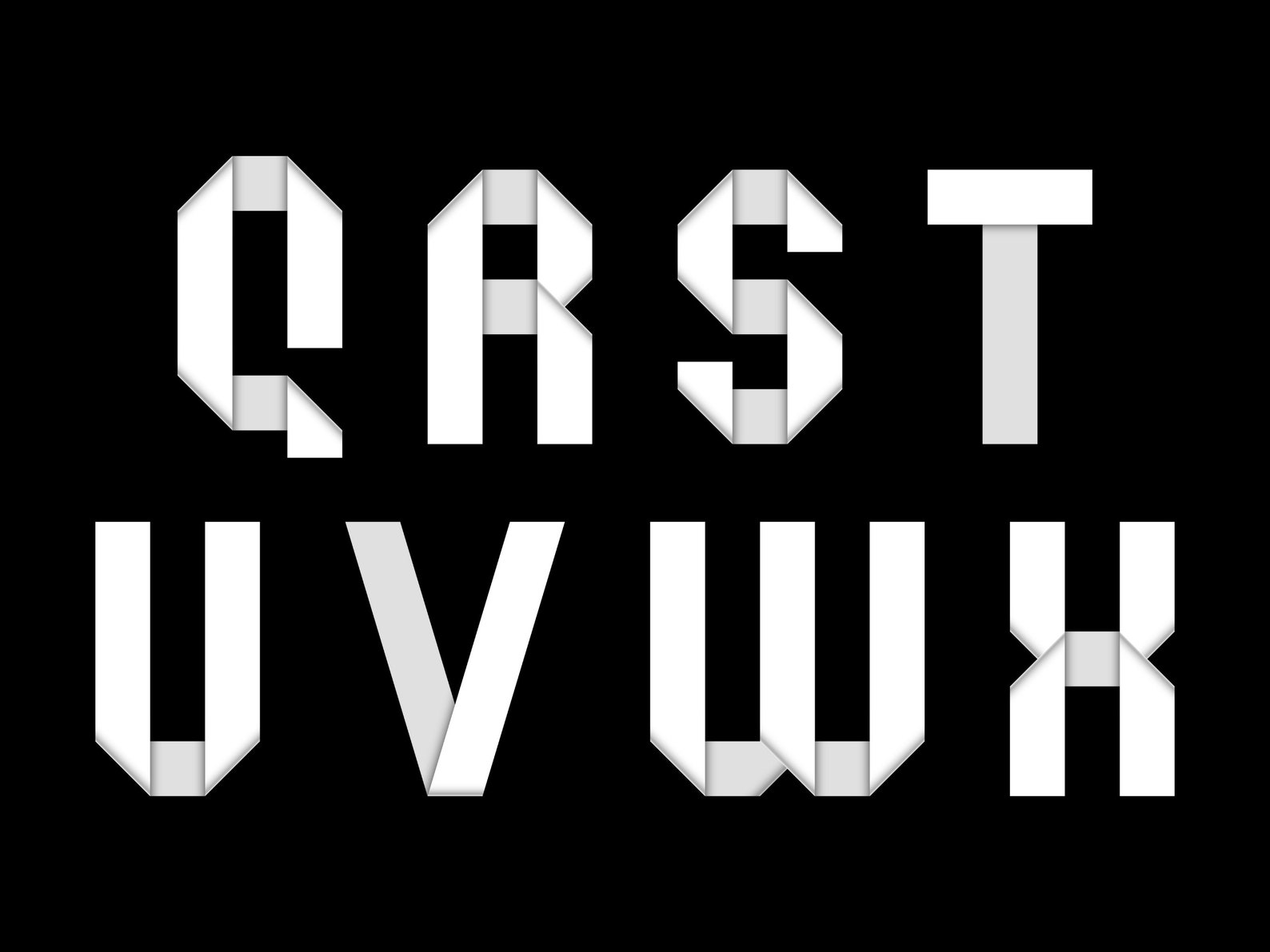 Origami Paper Alphabet Clipart, Folding Paper Alphabet Vector Png Svg ...