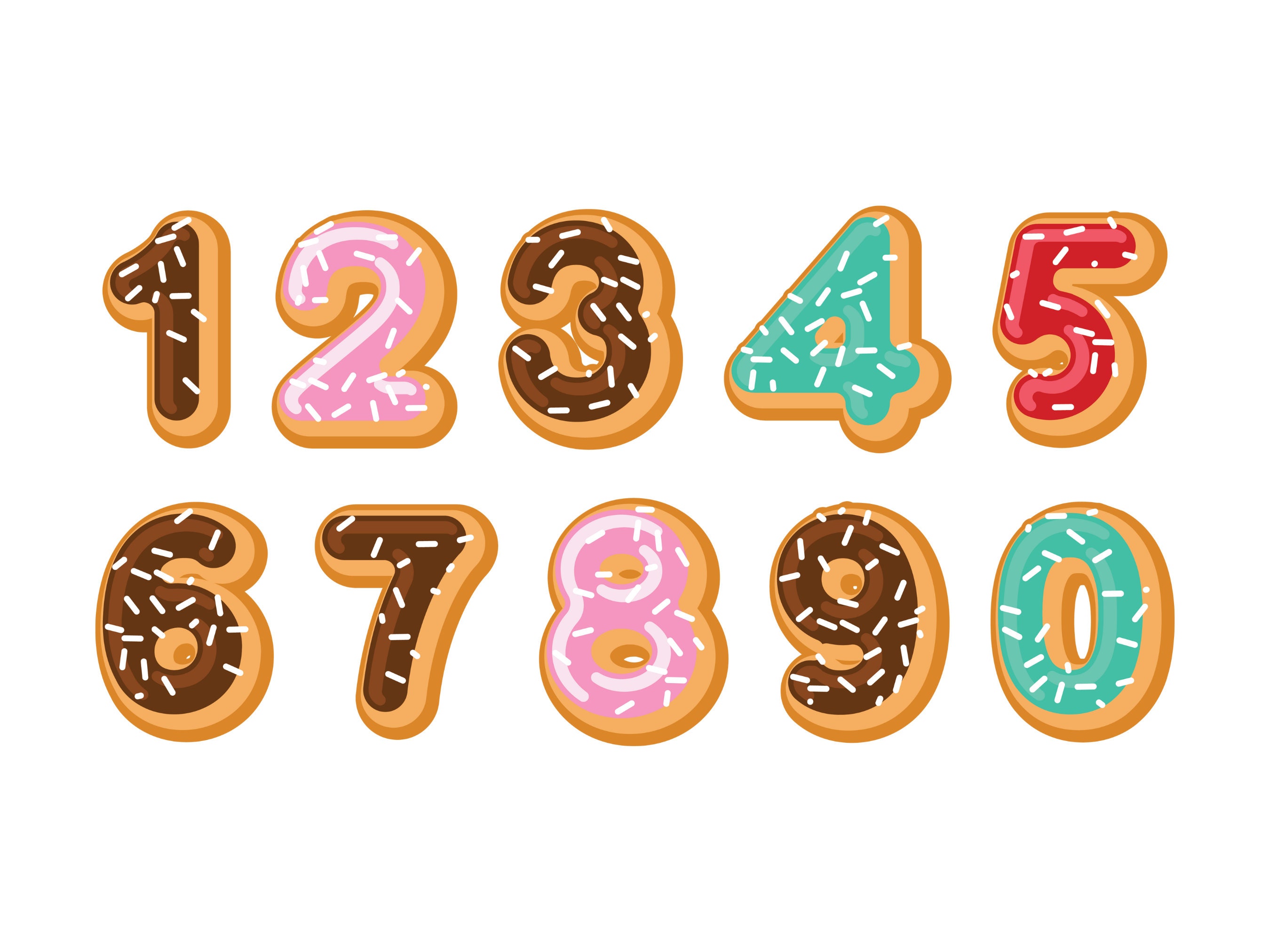 Donut Alphabet Clipart, Cookies Alphabet Vector Png Svg Eps Ai, Bakery ...