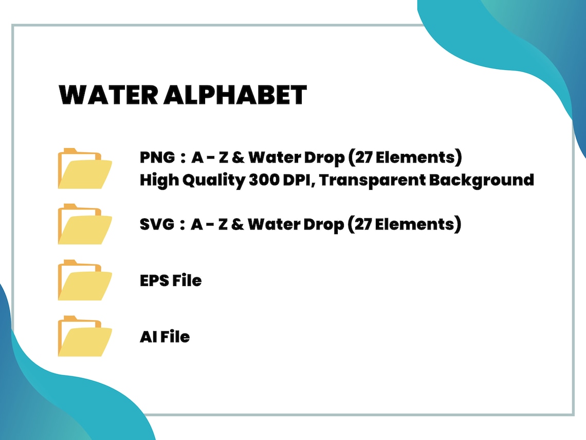 Water Alphabet Clipart, Water Splash Alphabet Vector Png Svg Eps Ai ...