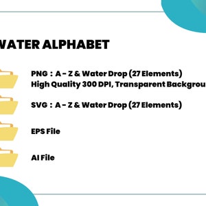 Water Alphabet Clipart, Water Splash Alphabet Vector Png Svg Eps Ai ...