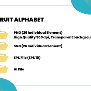 Fruit Alphabet Clipart, Fresh Fruit Alphabet Vector Png Svg Eps Ai ...