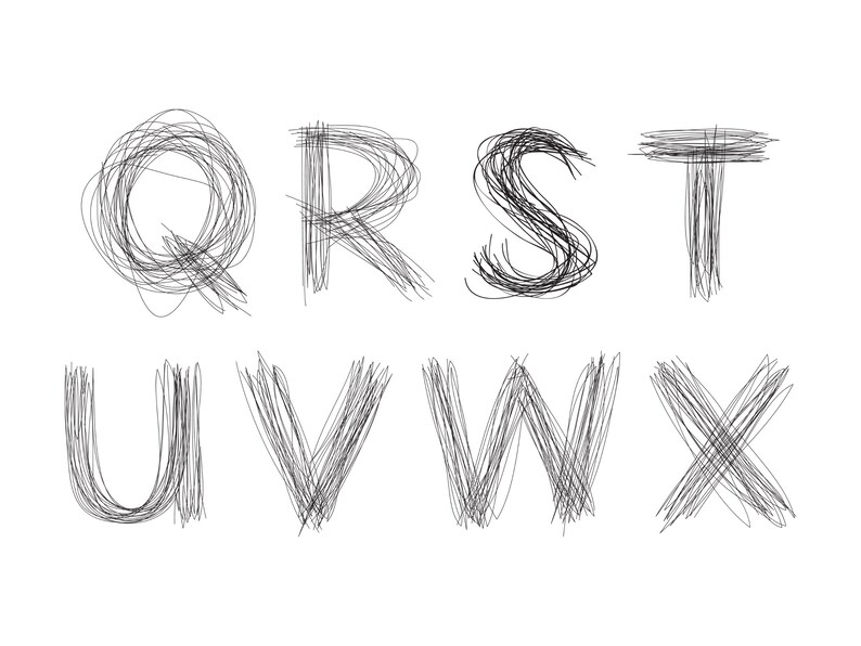 Hand Drawn Sketch Alphabet Clipart Sketch Alphabet Vector Png - Etsy