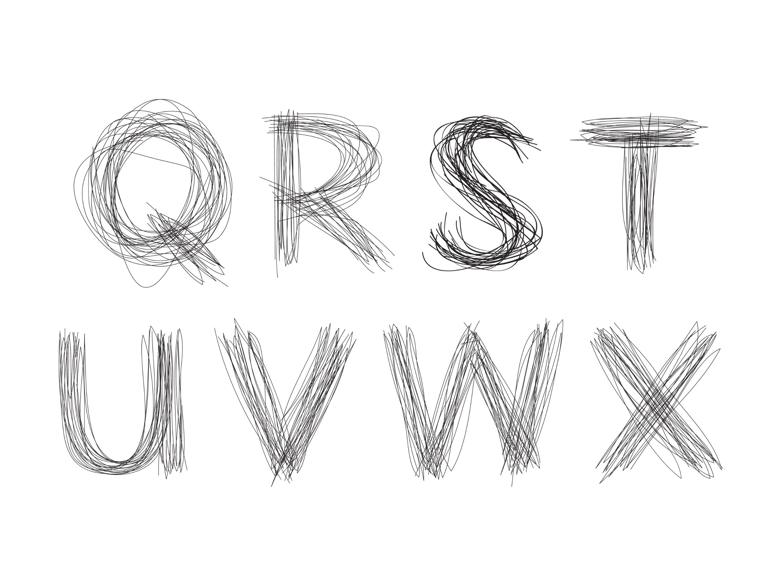 Hand Drawn Sketch Alphabet Clipart Sketch Alphabet Vector Png - Etsy