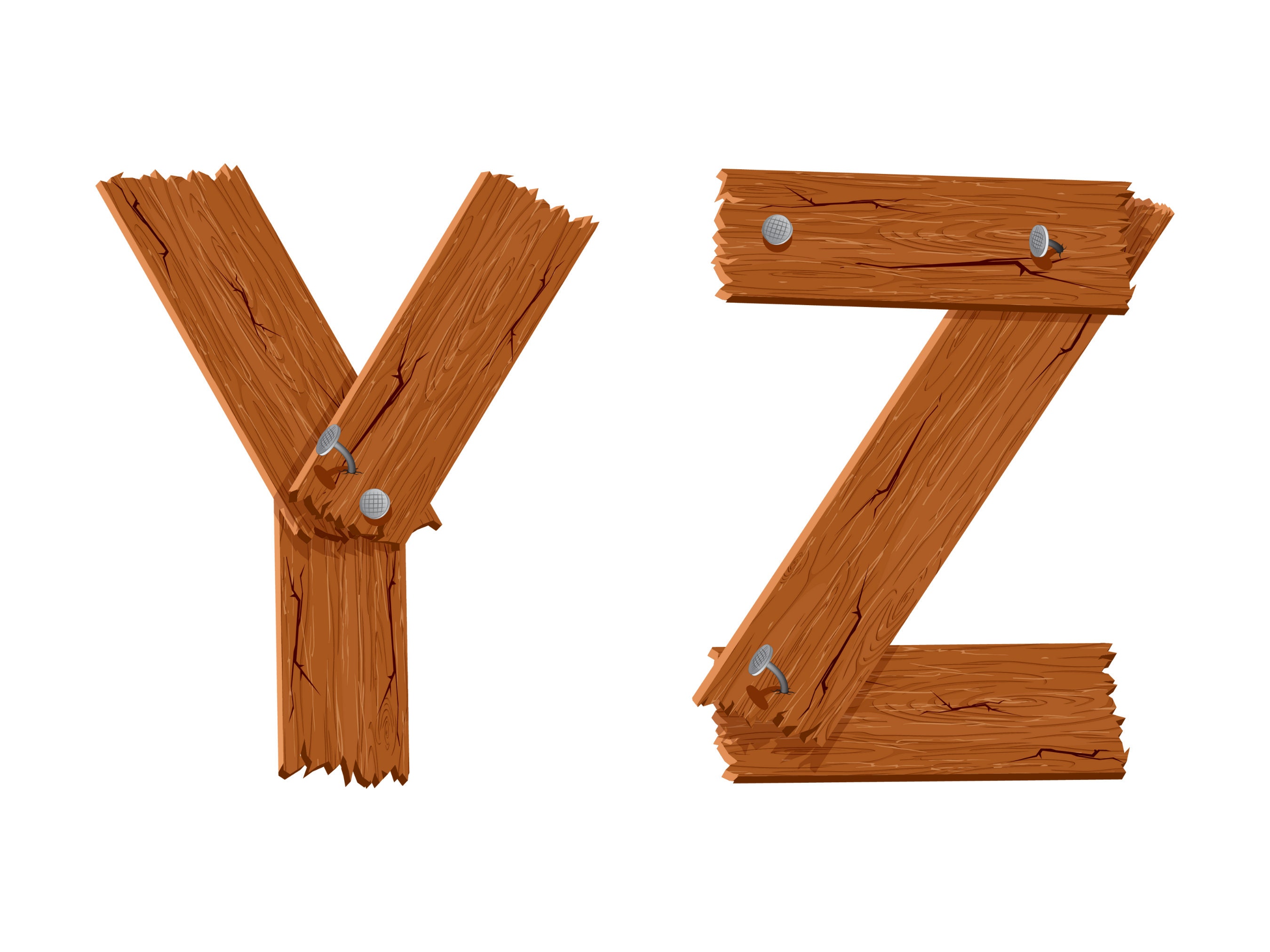 Wood Board Alphabet Clipart, Wood Alphabet Vector Png Svg Eps Ai, Wood ...