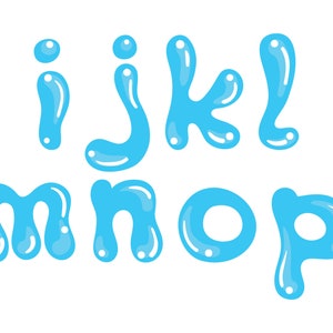 Water Alphabet Clipart, Water Splash Alphabet Vector Png Svg Eps Ai ...