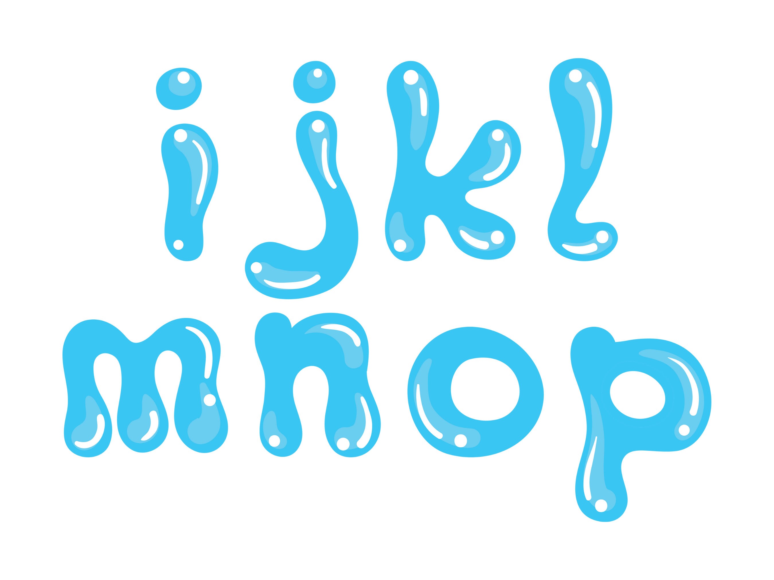 Water Alphabet Clipart, Water Splash Alphabet Vector Png Svg Eps Ai ...