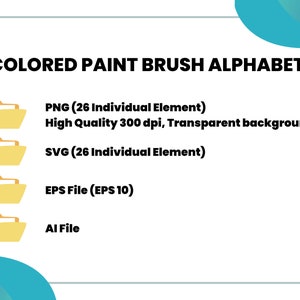 Colored Paint Brush Alphabet Clipart, Paint Brush Alphabet Vector Png ...
