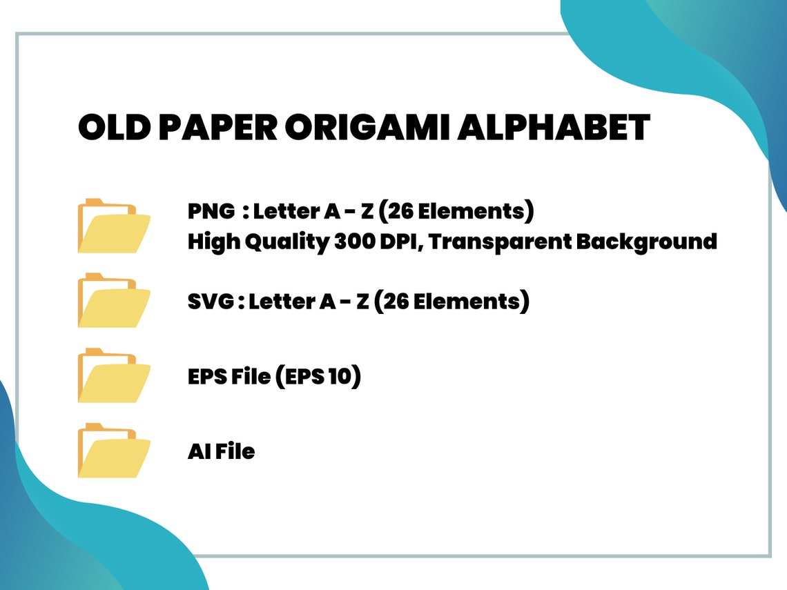 Old Paper Origami Alphabet Clipart Folding Paper Alphabet - Etsy