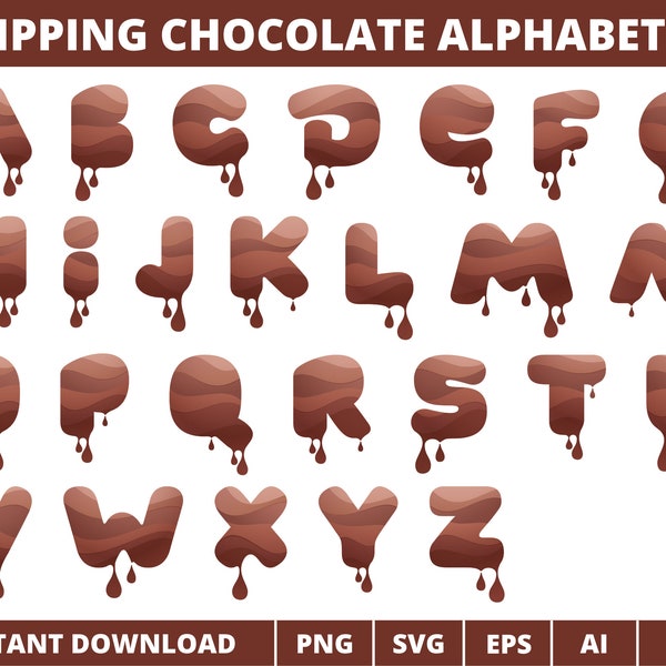 Dripping Letter Font Svg - Etsy