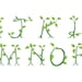 Plant Alphabet Clipart, Botanical Alphabet Vector Png Svg Eps Ai ...