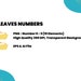 Leaves Numbers, Leaf Numberal Vector Png Eps Ai, Plant Numers ...
