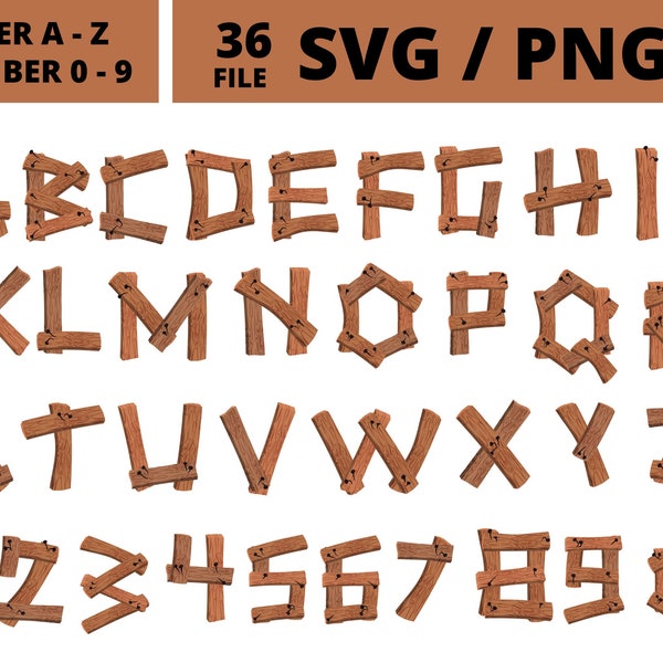 Wood Alphabet - Etsy