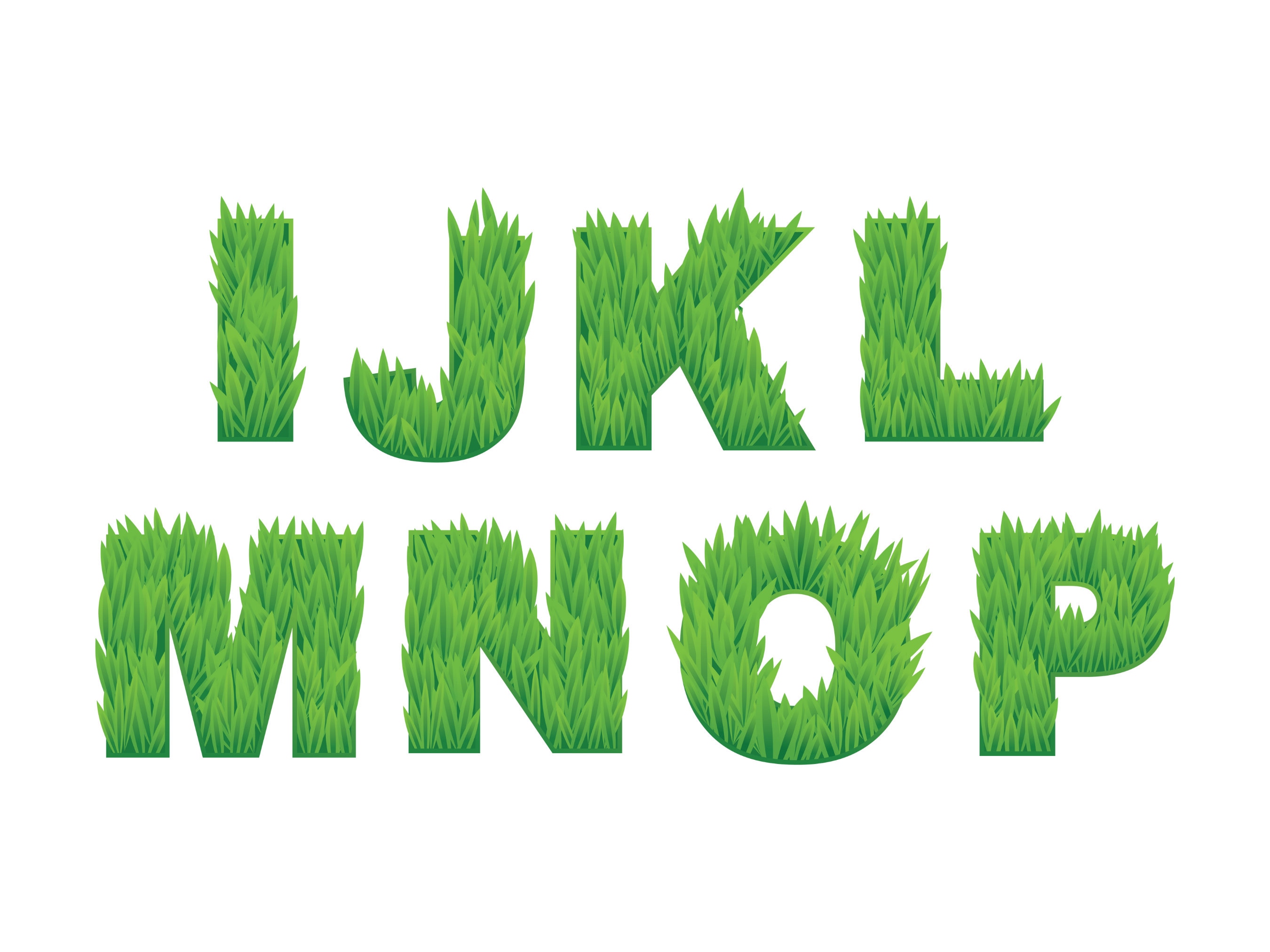 Grass Alphabet Clipart, Field Alphabet Png Svg Eps Ai, Plant Font ...