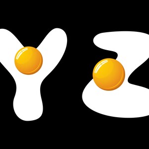 Fried Egg Alphabet Clipart, Sunny Side Alphabet Vector Png Svg Eps Ai ...