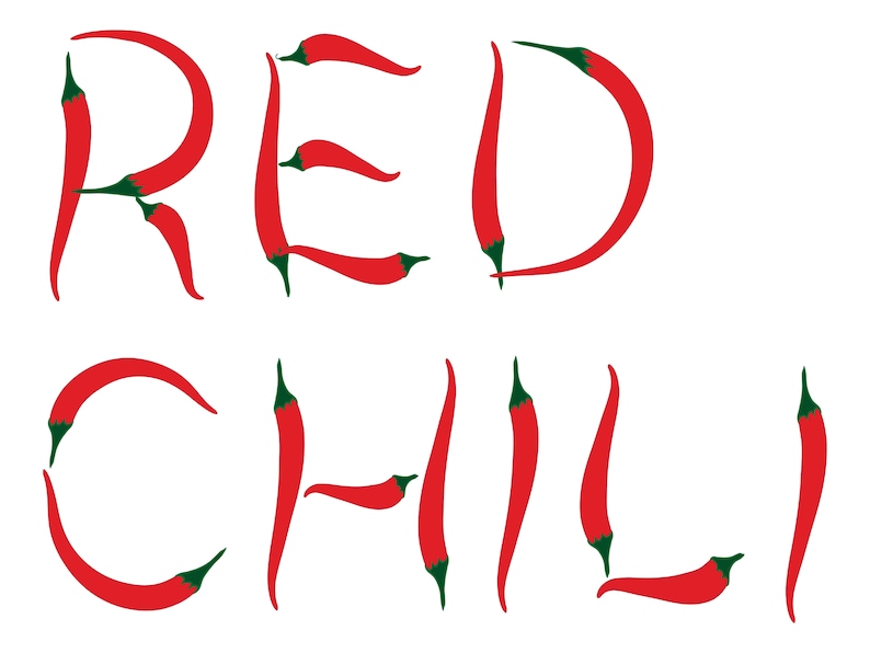 Red Chili Pepper Alphabet Clipart, Chili Alphabet Vector Png Svg Eps Ai ...