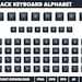 Black Keyboard Alphabet, Keycaps Alphabet Vector Png Svg Eps Ai, Key ...
