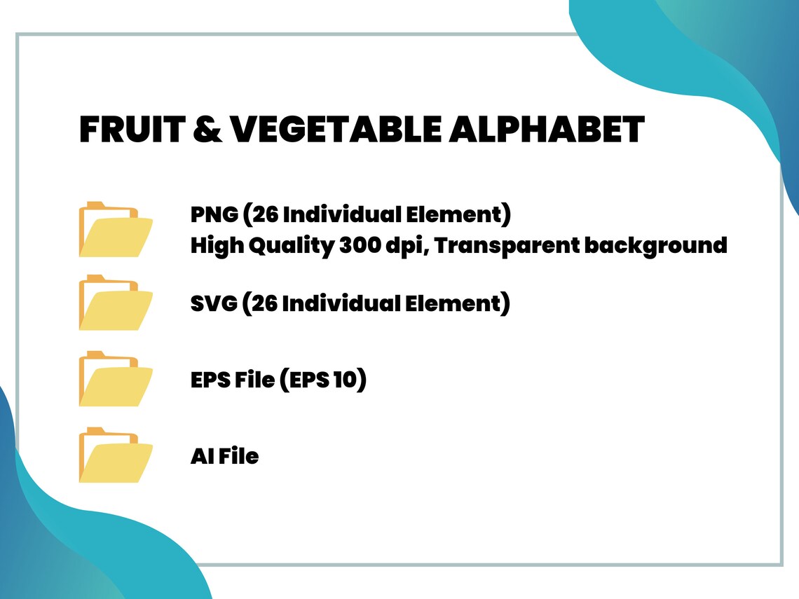 Fruit and Vegetable Alphabet Clipart, Fruit and Vegetable Alphabet ...