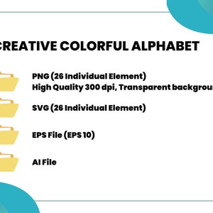 Creative Colorful Alphabet Clipart, Colorful Alphabet Vector Png Svg ...